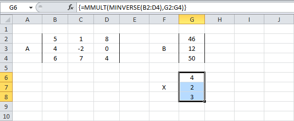 mmult minverse | Microsoft Office Templates