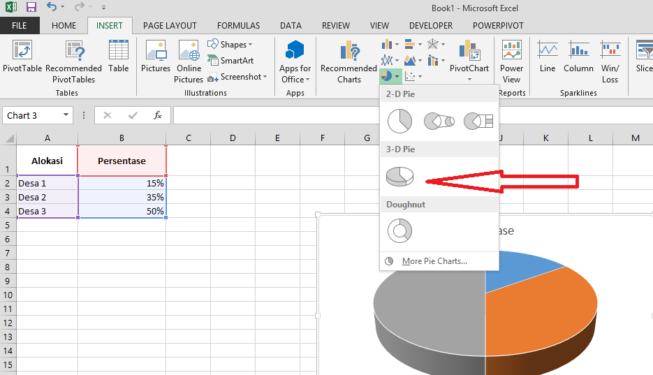 Microsoft Office Pie Chart