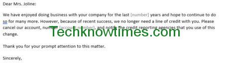 Letter to Cancel a Credit Card Account | Microsoft Office Templates