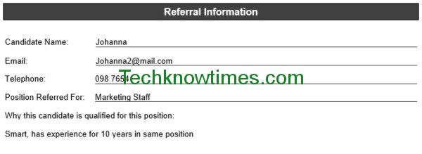 Employee Referral Form Template in MS Word | Microsoft Office Templates